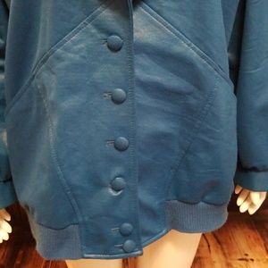 Vintage | Jackets & Coats | Vintage Unisex Studded Metallic Blue Jacket ...