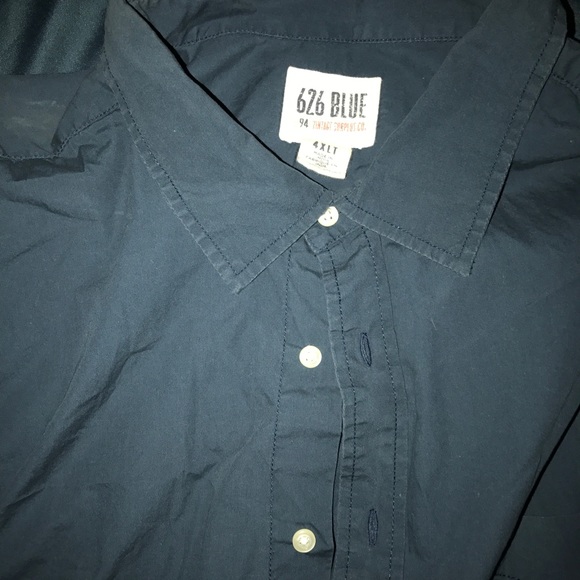 626 Blue | Shirts | 626 Blue 4xlt Long Sleeve Button Down Shirt Navy ...