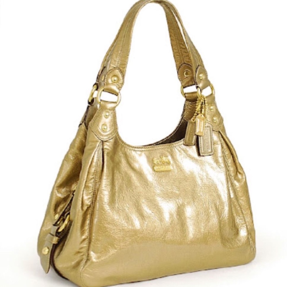 Coach Gold Madison Purse - Gem