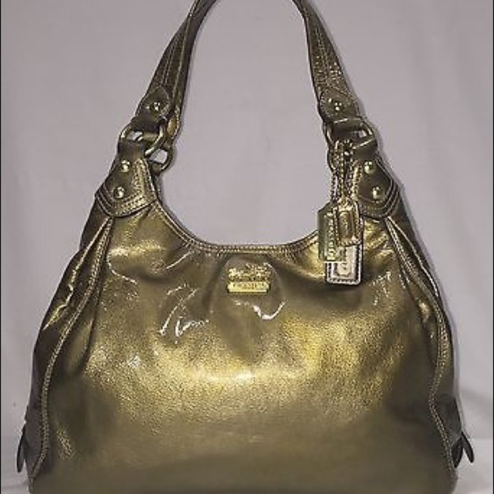 Coach Gold Madison Purse - Gem