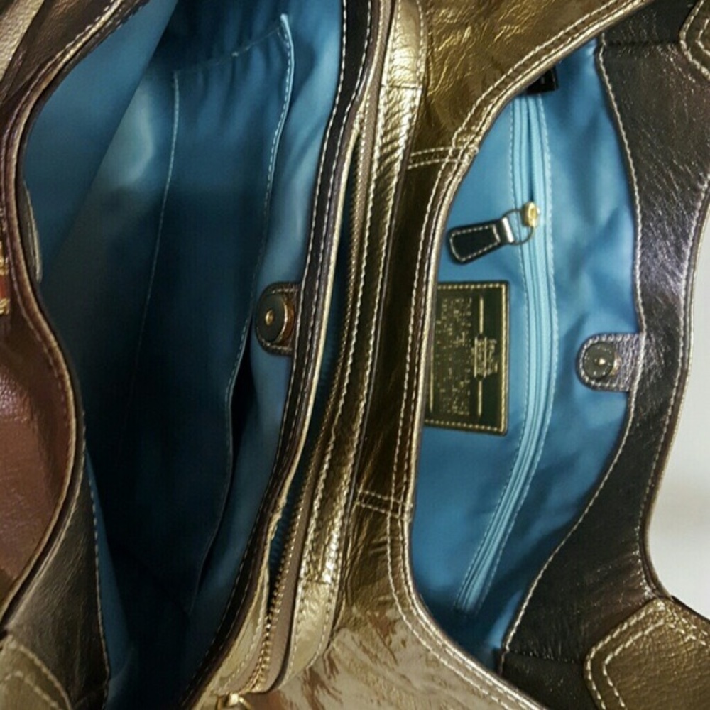 Coach Gold Madison Purse - Gem