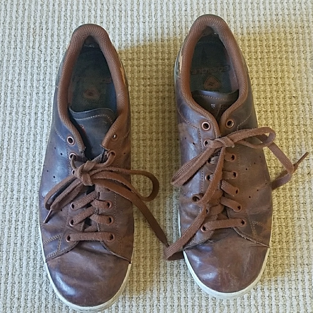 Rare Adidas Stan Smith Brown Leather Sneakers 11 - Gem