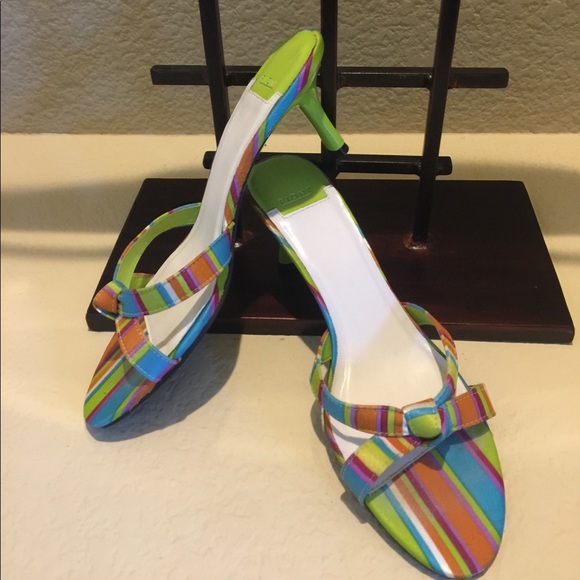 Shoes | Multi Colored Fun 3 Inch Heels | Poshmark