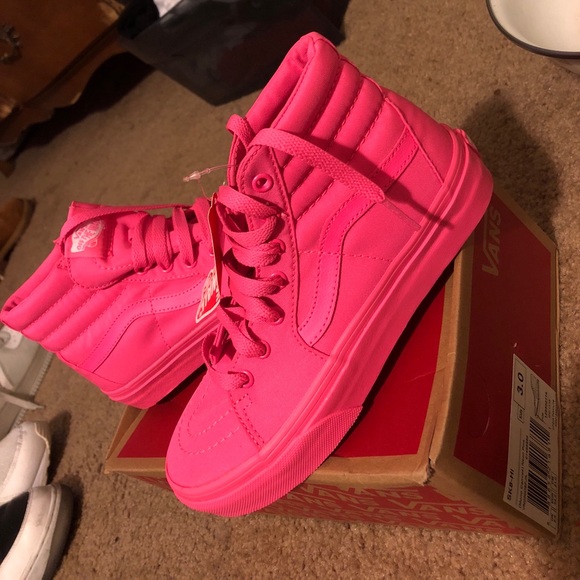 Vans | Shoes | Neon Pink Vans | Poshmark
