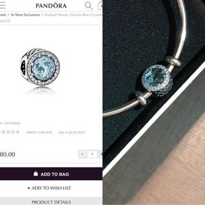 Pandora | Jewelry | Newpandora Bangle Radiant Hearts In Glacier Blue ...