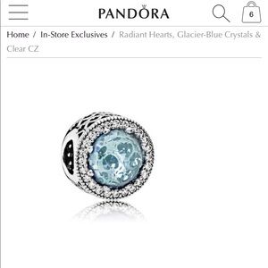 Pandora | Jewelry | Newpandora Bangle Radiant Hearts In Glacier Blue ...