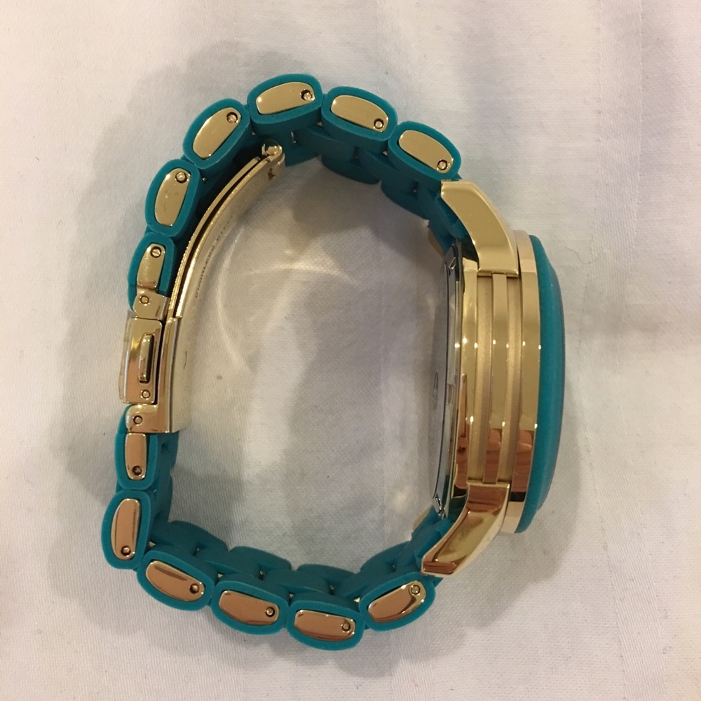 Michael Kors Teal And Gold Watch - Gem