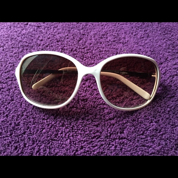 Accessories | White Rimmed Sunglasses | Poshmark