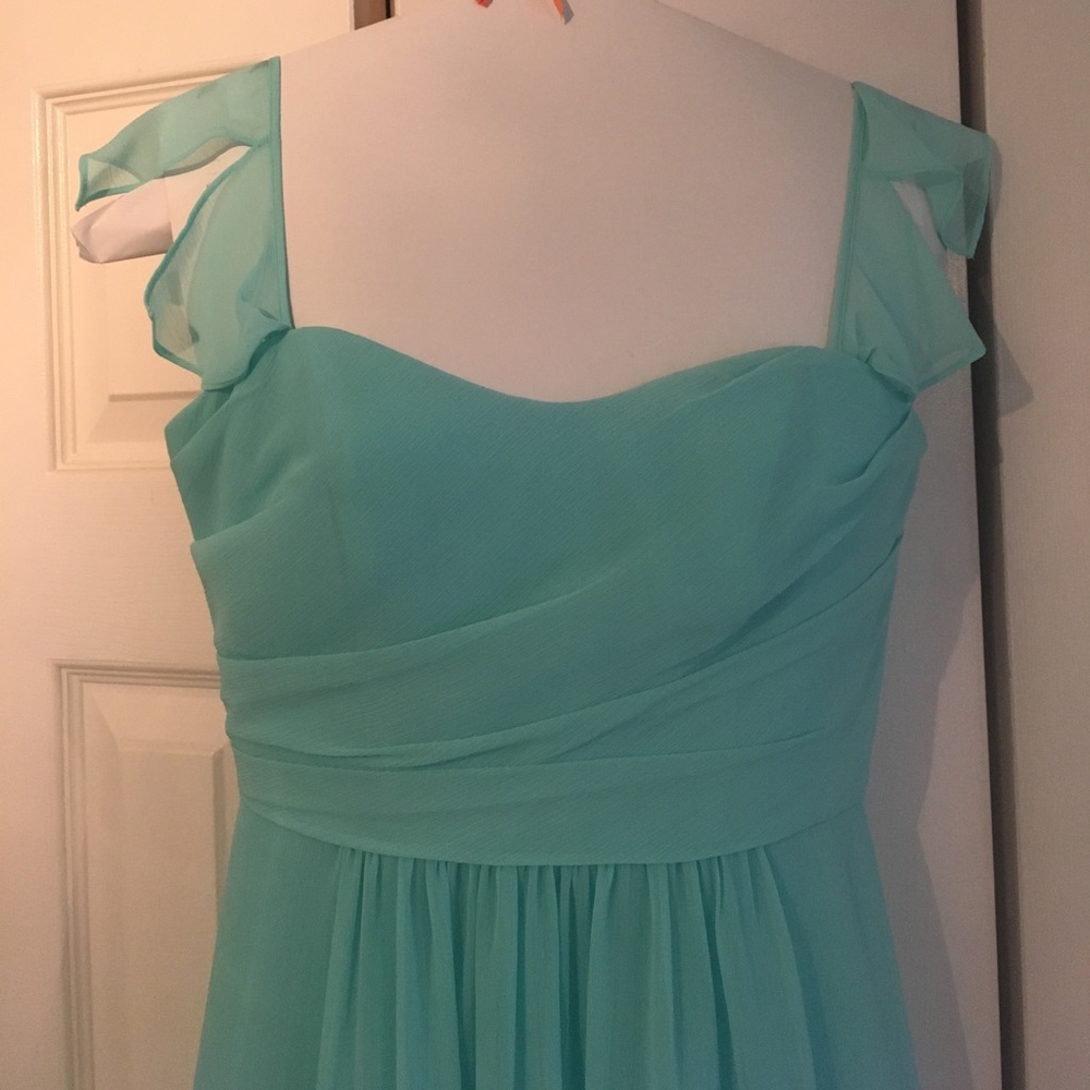 Light Blue/Teal Chiffon Bridesmaid's Dress - Gem