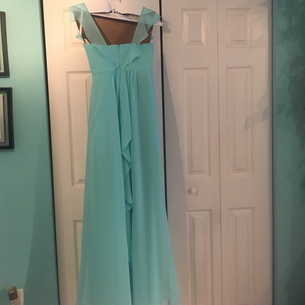 Light Blue/Teal Chiffon Bridesmaid's Dress - Gem
