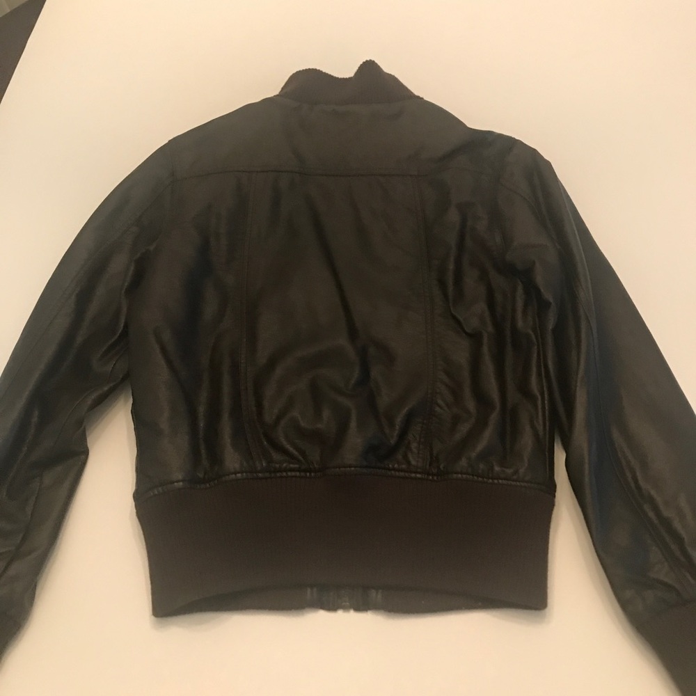 Faux / Vegan Leather Bomber Jacket/ Coat - Gem