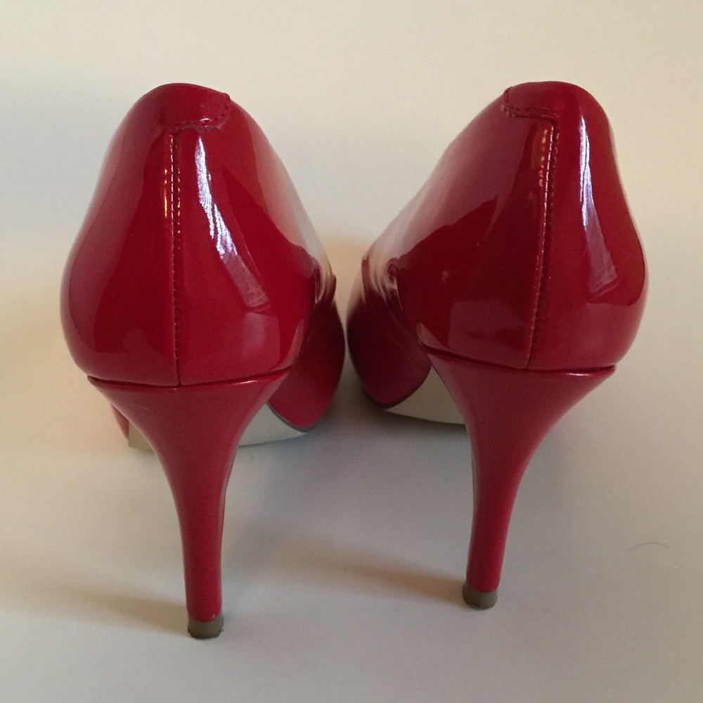 Madden Girl Cherry Red Patent Leather Pumps - Gem