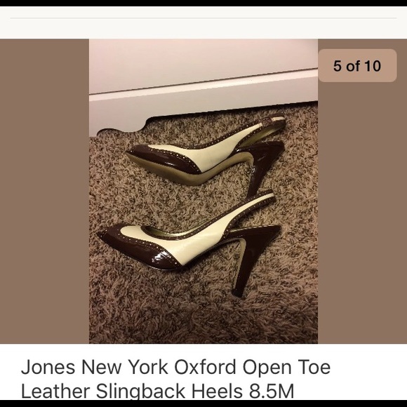 Jones New York | Shoes | Jones New York Slingback Open Toe Heels | Poshmark