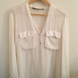 Zara | Tops | Zara Basic Collection Blouse | Poshmark