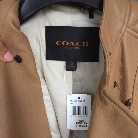 Coach | Jackets & Coats | Coach Tan Leather Jacket | Poshmark