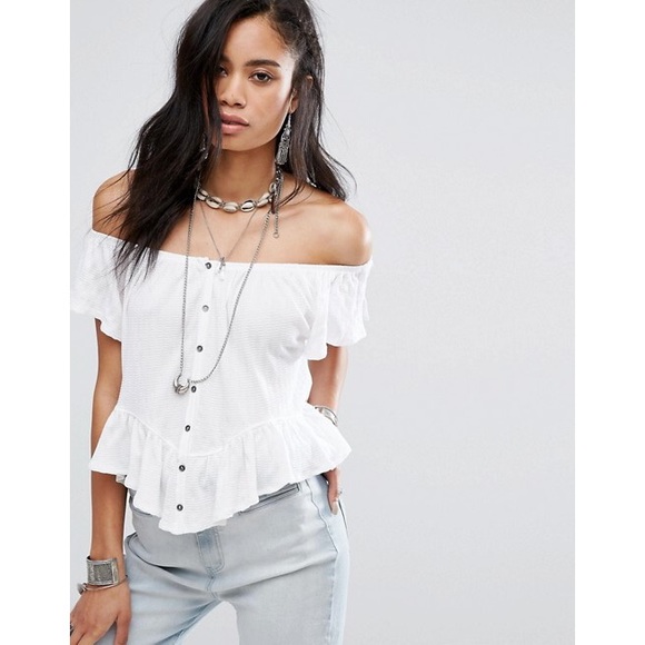 Free People | Tops | Free People Off The Shoulder Top | Poshmark