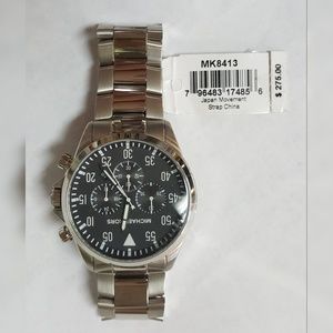 Michael Kors | Accessories | Michael Kors Mens Mk843 Gage Silvertone ...