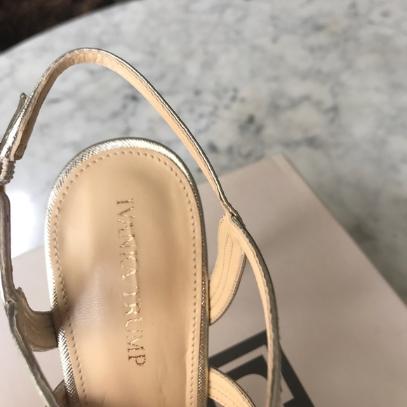 Ivanka Trump | Shoes | Ivanka Trump Golden Leather Sandals | Poshmark