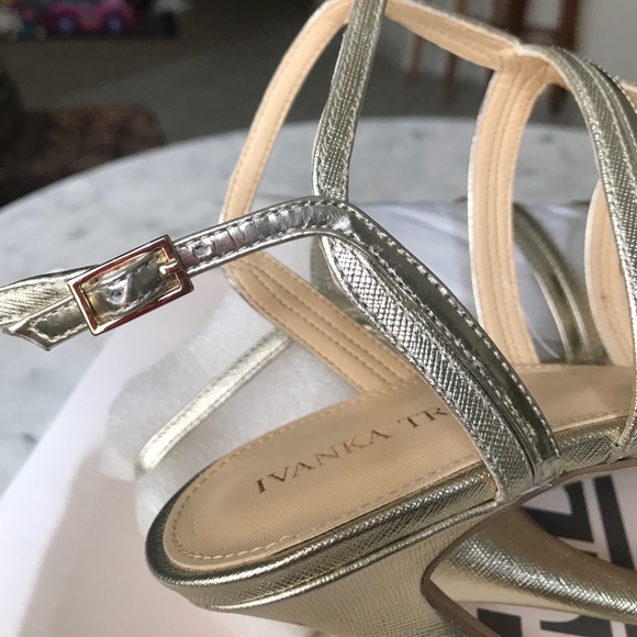 Ivanka Trump | Shoes | Ivanka Trump Golden Leather Sandals | Poshmark