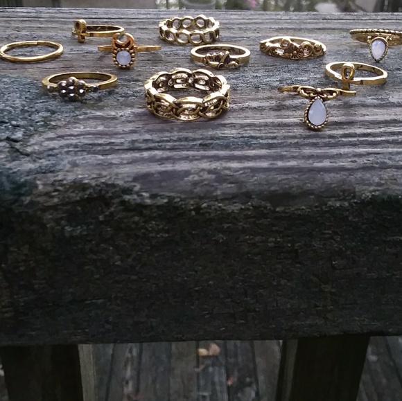 Jewelry | 11 Midi Rings In Choice If Antique Gold Silver | Poshmark