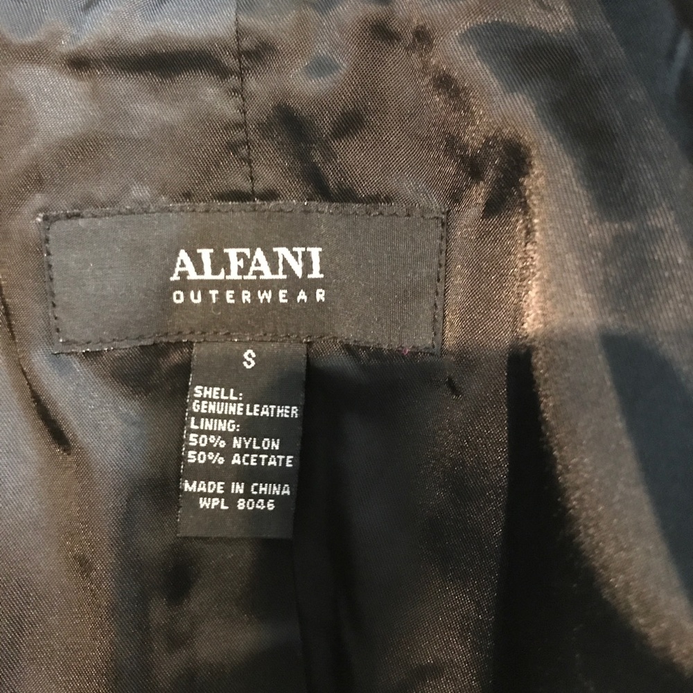 Alfani Genuine Leather Jacket - Gem