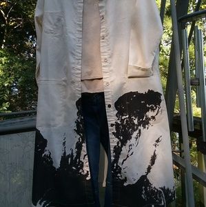 Lotus Love | Dresses | New Linen Blend Boho Artist Tunic 42 Bust | Poshmark