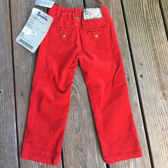 Pampolina | Bottoms | Nwt Pampolina Red Corduroy Skinny Pants | Poshmark