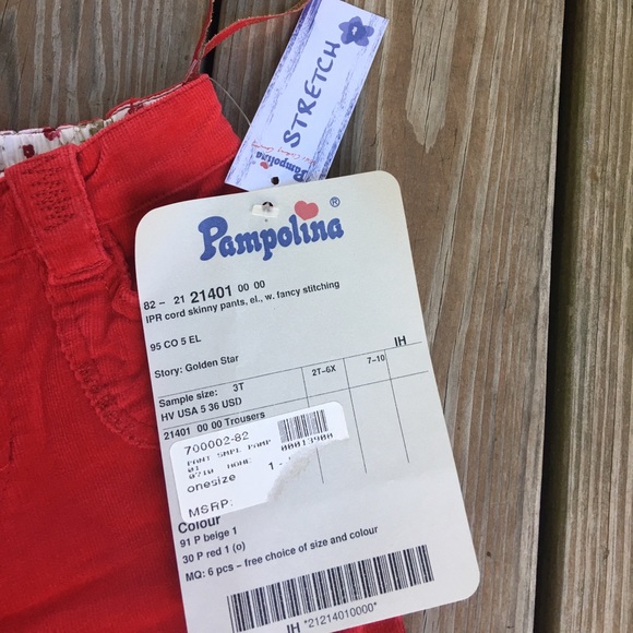 Pampolina | Bottoms | Nwt Pampolina Red Corduroy Skinny Pants | Poshmark