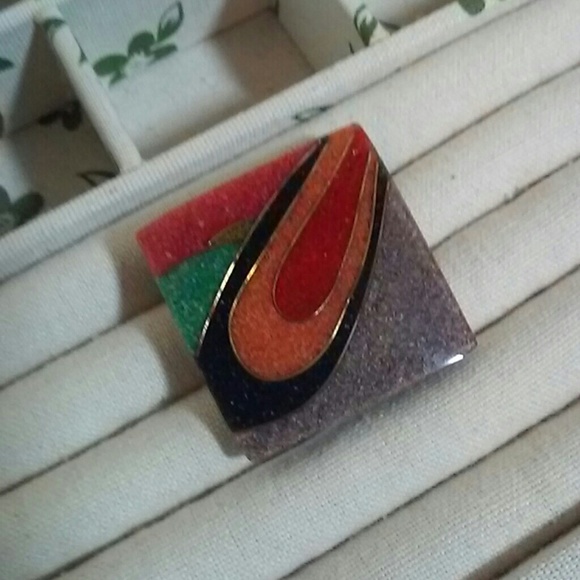 Hand Crafted | Jewelry | Hand Crafted Resin Sand Art Pin | Poshmark