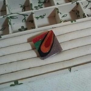 Hand Crafted | Jewelry | Hand Crafted Resin Sand Art Pin | Poshmark