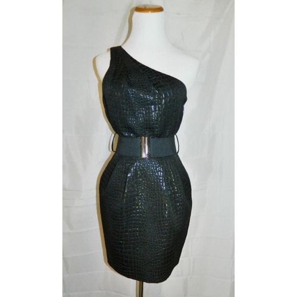 Forever 21 | Dresses | Forever 2 Black Crocodile Embossed Dress | Poshmark