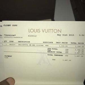 Louis Vuitton Online Invoice | semashow.com