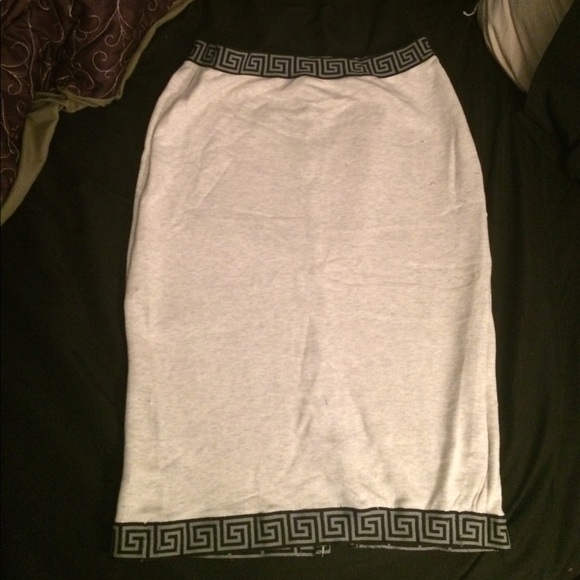 Missguided | Skirts | Greek Key Trim Racer Crop Top And Midi Skirt ...