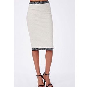 Missguided | Skirts | Greek Key Trim Racer Crop Top And Midi Skirt ...