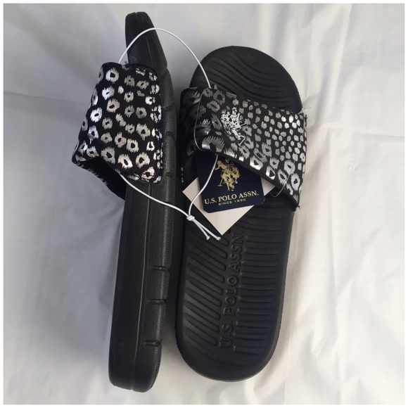 U.S. Polo Assn. | Shoes | Us Polo Assn Metallic Leopard Print Pool ...