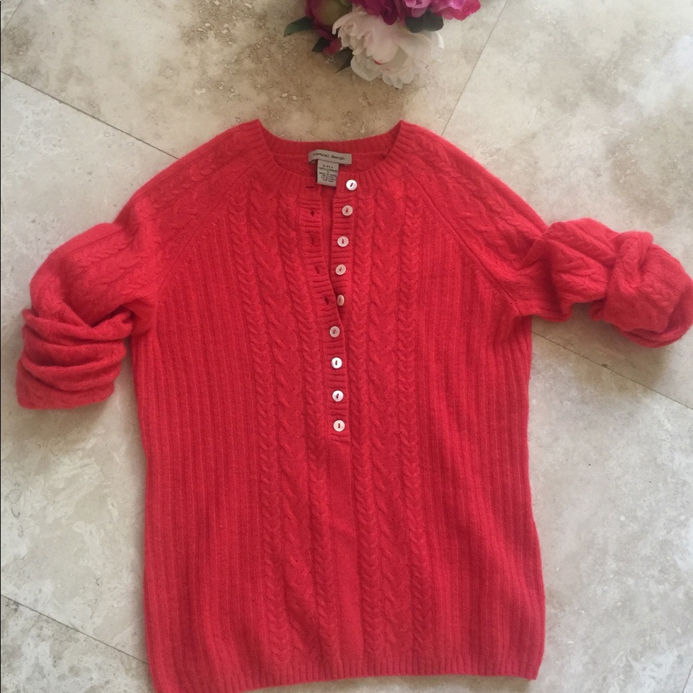 Vertical Design Cashmere Sweater - Gem