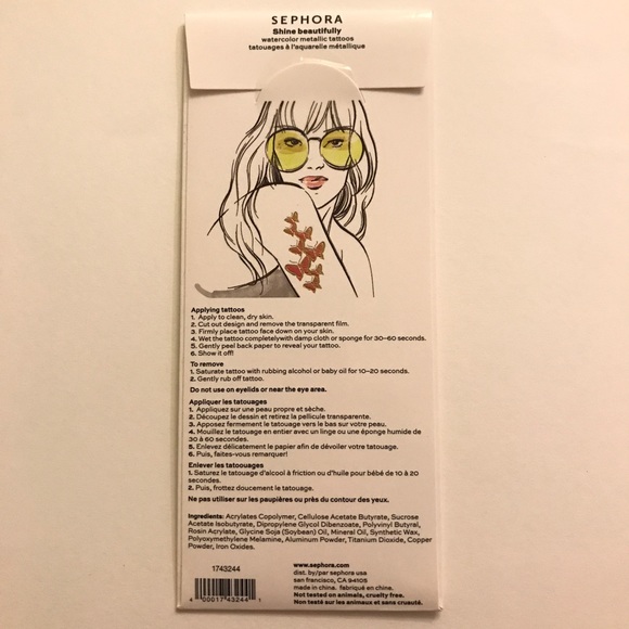 Sephora | Jewelry | Sephora Collection Watercolor Metallic Tattoos ...