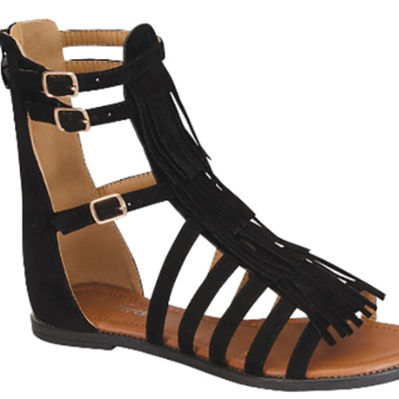 Forever Link | Shoes | Forever Link Katia5 Gladiator Fringe Sandals ...