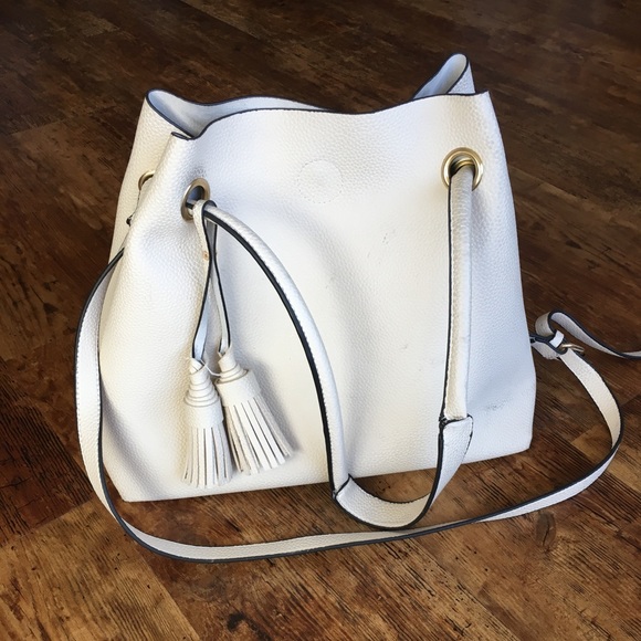 Street Level | Bags | Street Level Bags White Faux Leather Tote | Poshmark