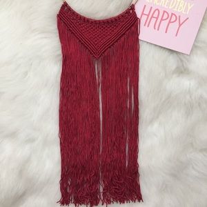 Sophia & Kate | Jewelry | Sophia Kate Tassel Woven Necklace Burgundy ...