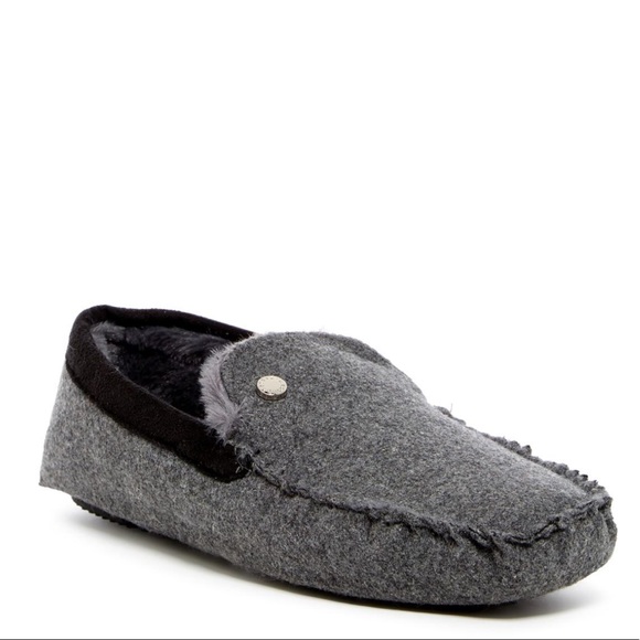 Steve Madden | Shoes | Steve Madden Gray Spire Faux Fur Lined Slipper ...