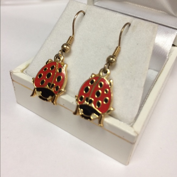Jewelry | Lady Bug Wire Dangle Earrings | Poshmark