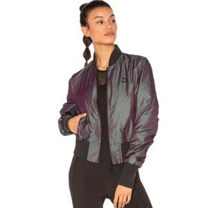 Puma | Jackets & Coats | Nwt Puma Iridescent Plum Bomber Track Jacket ...