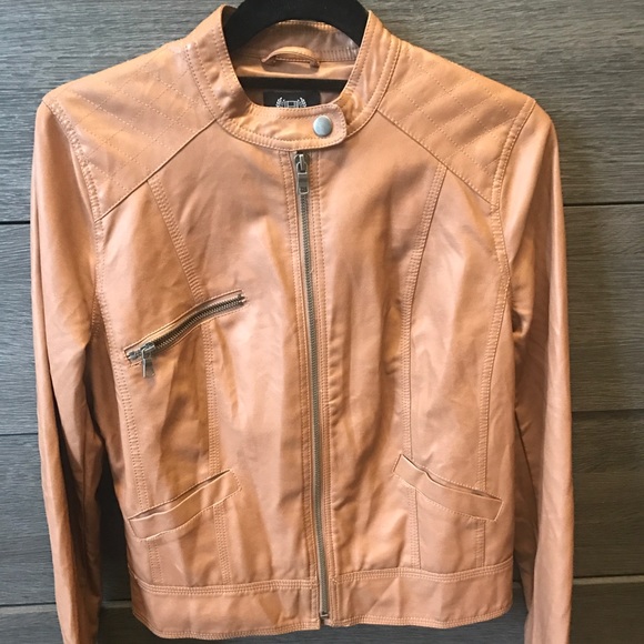 mine | Jackets & Coats | Gorgeous Tan Leather Biker Jacket | Poshmark