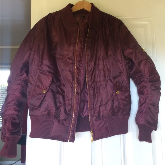 Jackets & Coats | Maroon Bomber Jacket | Poshmark