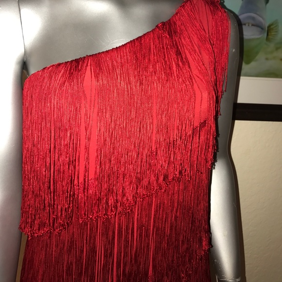 Muse | Dresses | Nwt Flapper Holiday Party Fringe Tassel Dress Red ...