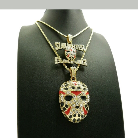 Accessories | Iced Out Savage 21 Slaughter Gang Mask Chains | Poshmark