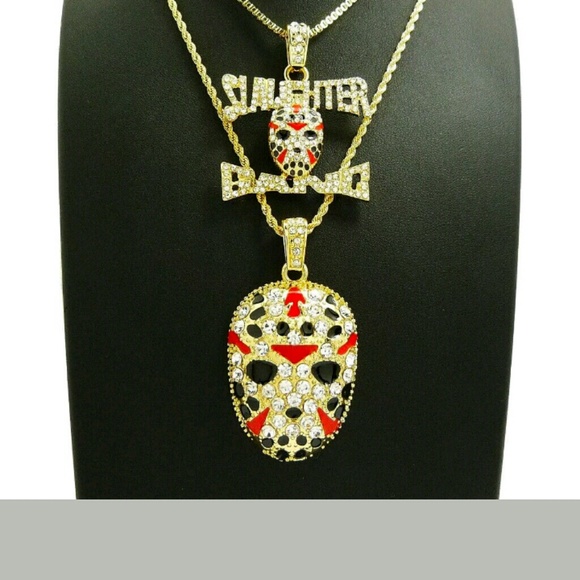 Accessories | Iced Out Savage 21 Slaughter Gang Mask Chains | Poshmark
