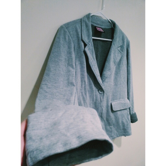 la | Jackets & Coats | Nwt Heather Grey Blazer Jacket | Poshmark