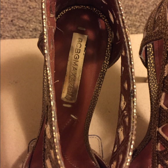 BCBGMaxAzria | Shoes | Bcbg Max Azria Bronze Gladiator Heels | Poshmark